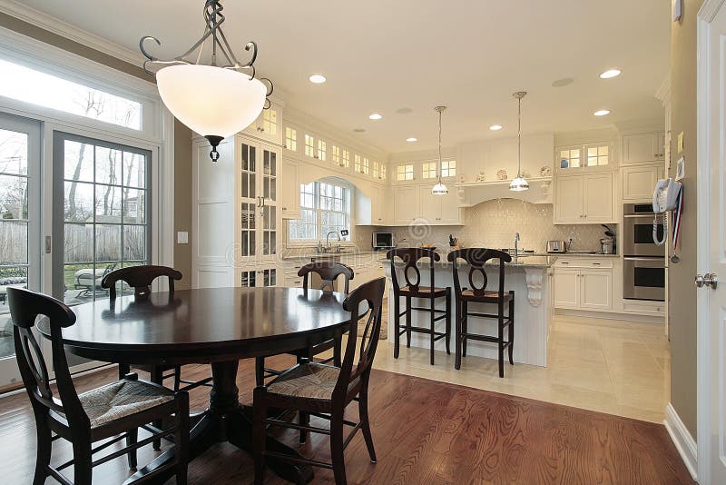Kitchen and eating area stock photo. Image of luxury - 12656430