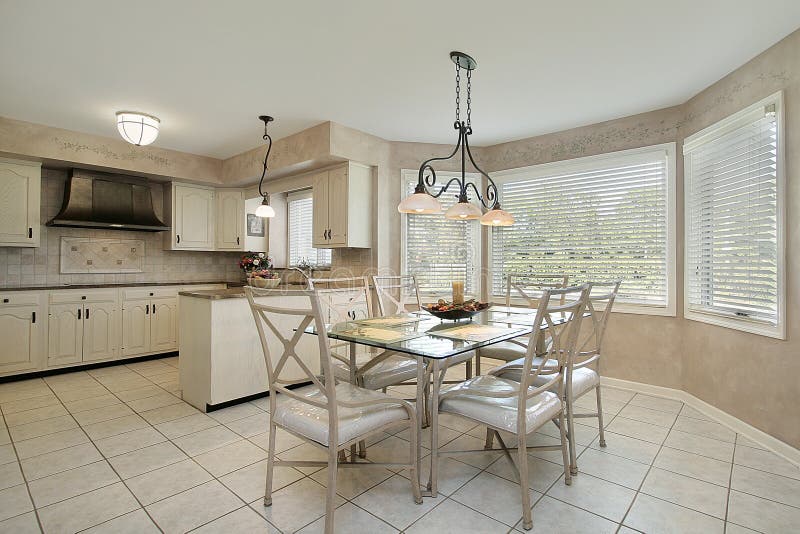 Kitchen with eating area stock image. Image of decorate - 12656473