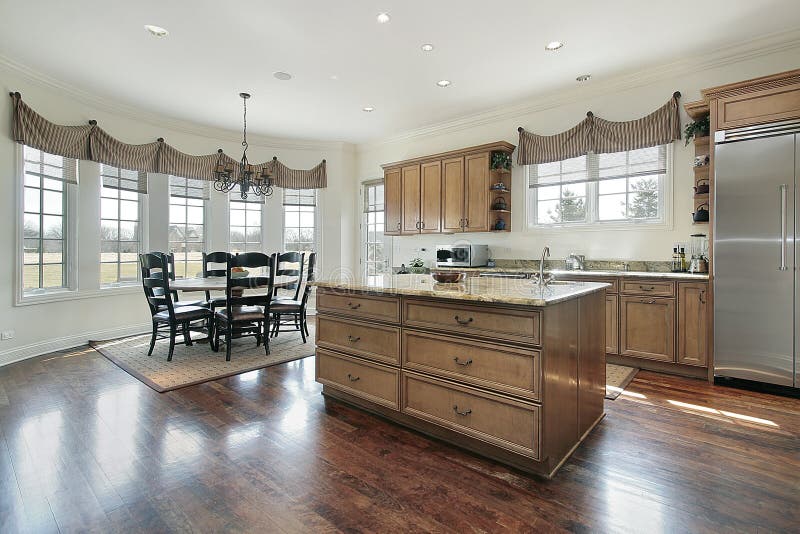 Kitchen with eating area stock photo. Image of decor - 12656520