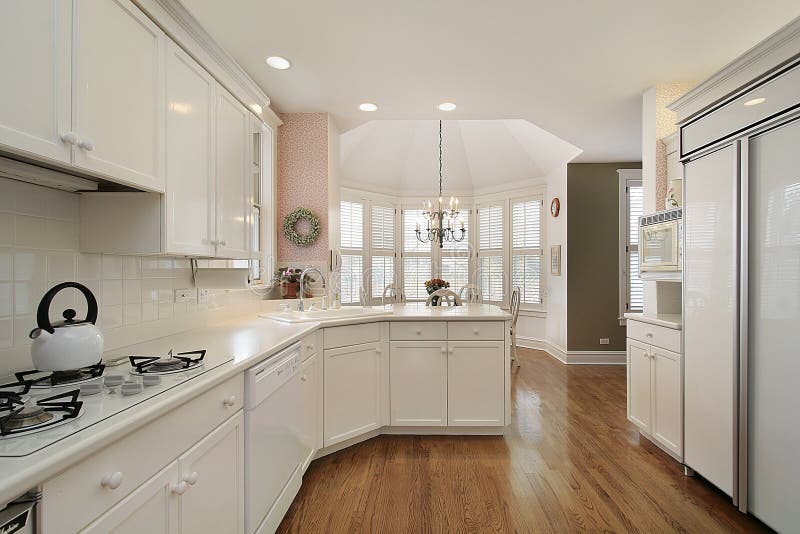 Kitchen with eating area stock image. Image of decor - 12656937