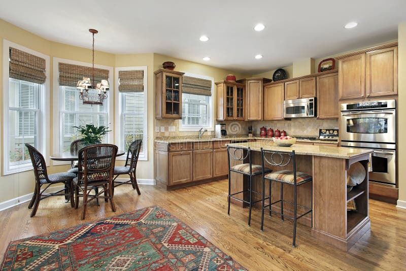 Kitchen with eating area stock photo. Image of dwelling - 13458292