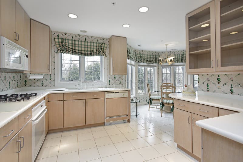 Kitchen with eating area stock photo. Image of appliance - 89890494