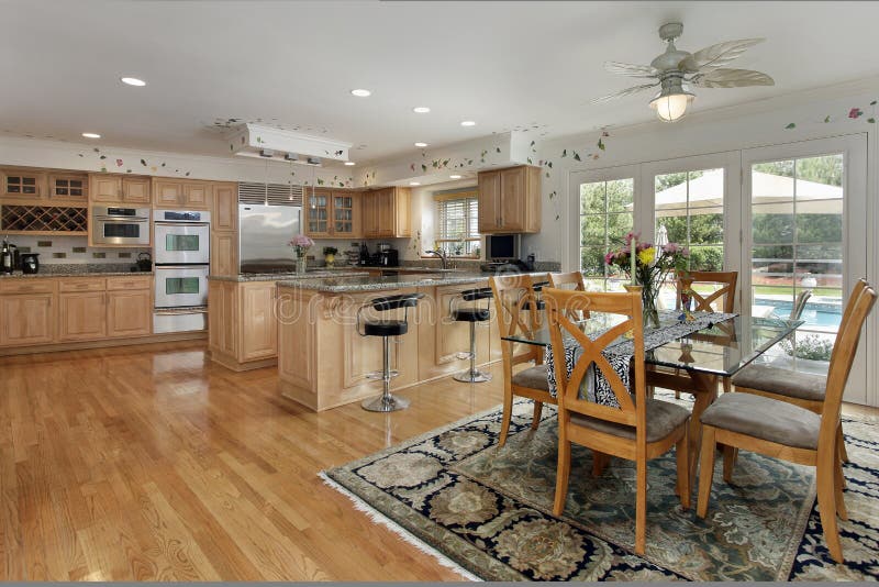 Kitchen with eating area stock photo. Image of modern - 46487236