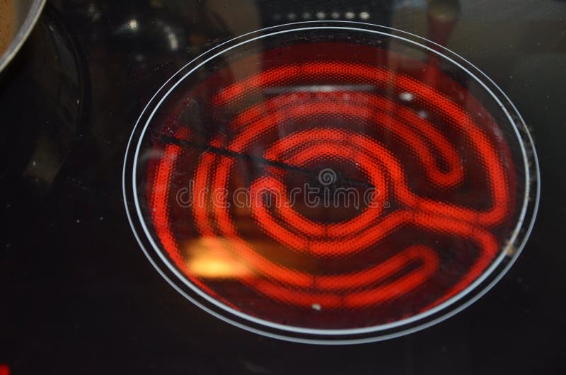 Kitchen, Electric Cooker Ceramic Hob Stock Photo - Image of surface ...