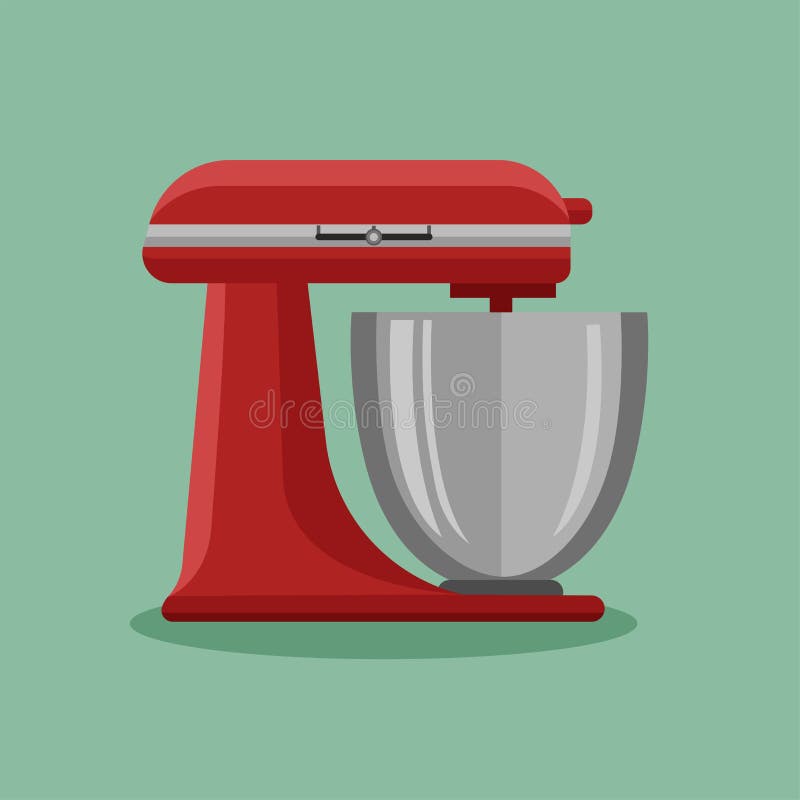 Kitchen Electric Mixer Vector Illustration. Kitchenware Flat Design ...