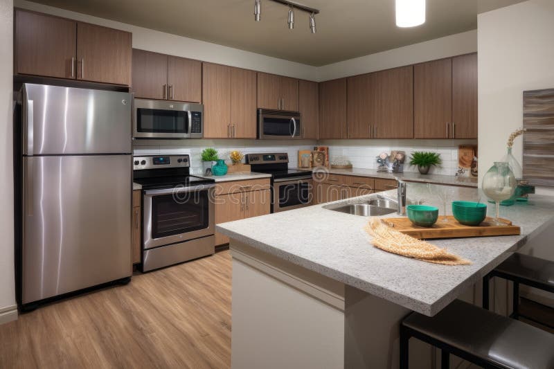 Kitchen with Energy-efficient Appliances, Led Lighting and Solar Panels ... Kitchen with Energy-efficient Appliances, Led Lighting and Solar Panels ...