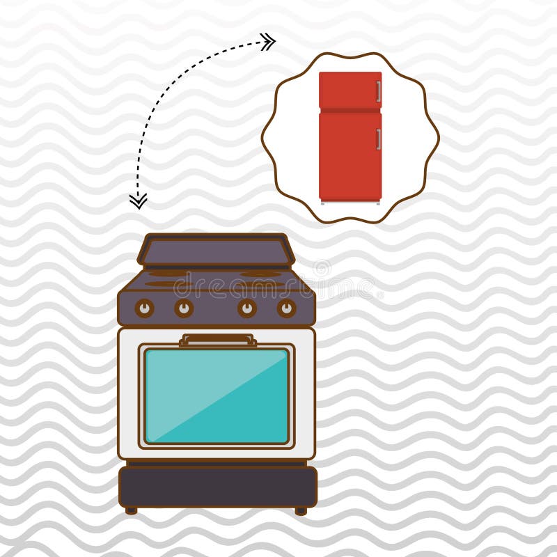 Kitchen equipment design stock illustration. Illustration of kitchen ...