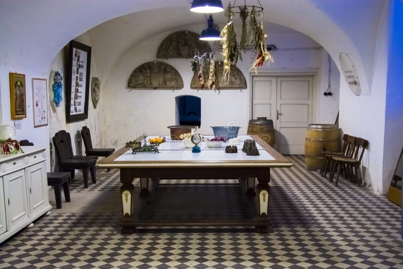 Kitchen in the Esterhazy Palace in Eisenstadt Stock Photo - Image of ...