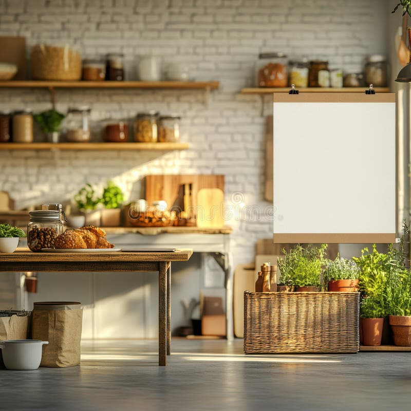 A Kitchen Featuring a Table and a Whiteboard for Notes and Planning ...