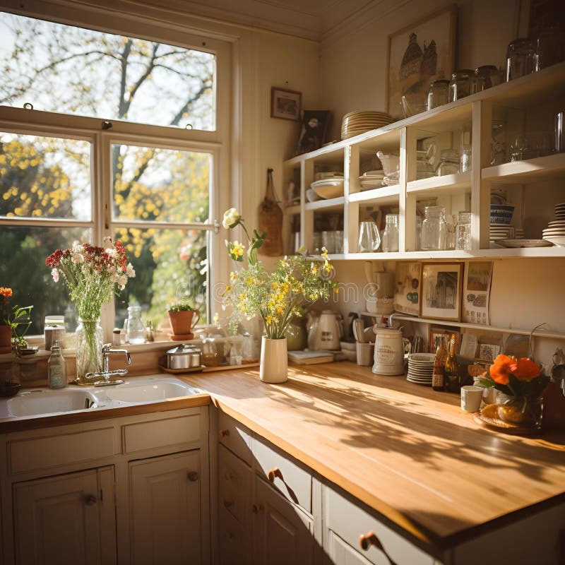 A Kitchen Filled with Lots of Clutter and Other Things Stock ...