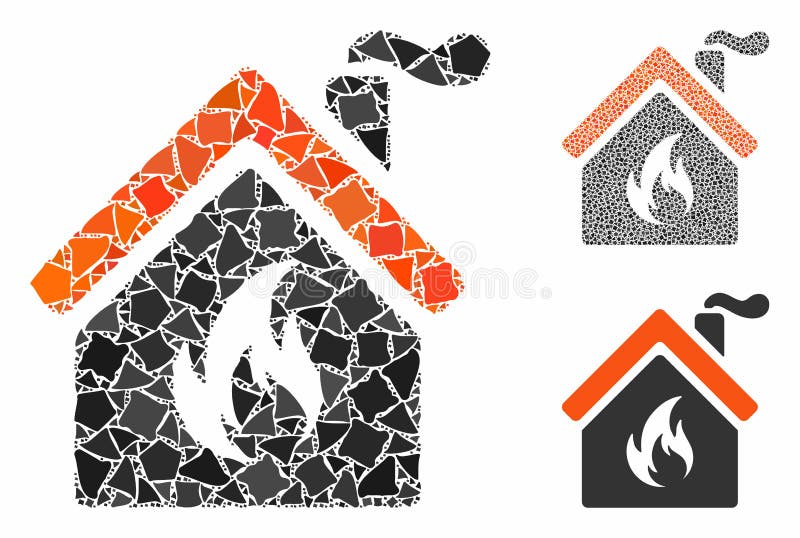 Kitchen Fire Mosaic Icon of Tuberous Items Stock Illustration ...