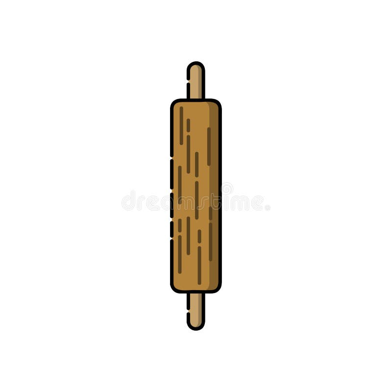 Kitchen Flat Icon. Rolling Pin Stock Vector - Illustration of coffee ...