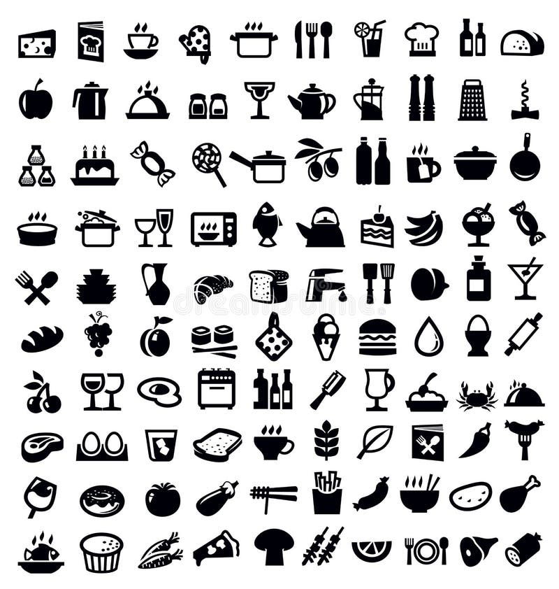Kitchen and food icon stock vector. Illustration of business - 31009395