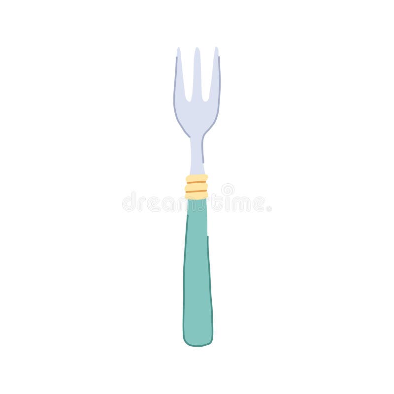 Kitchen Fork Cartoon Vector Illustration Stock Illustration ...