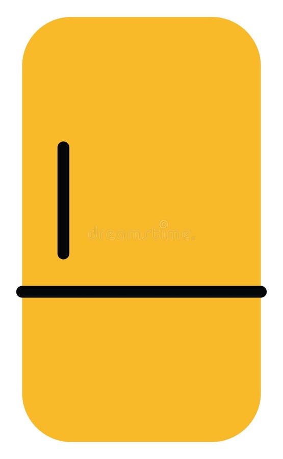 Kitchen fridge, icon stock vector. Illustration of icon - 261375931