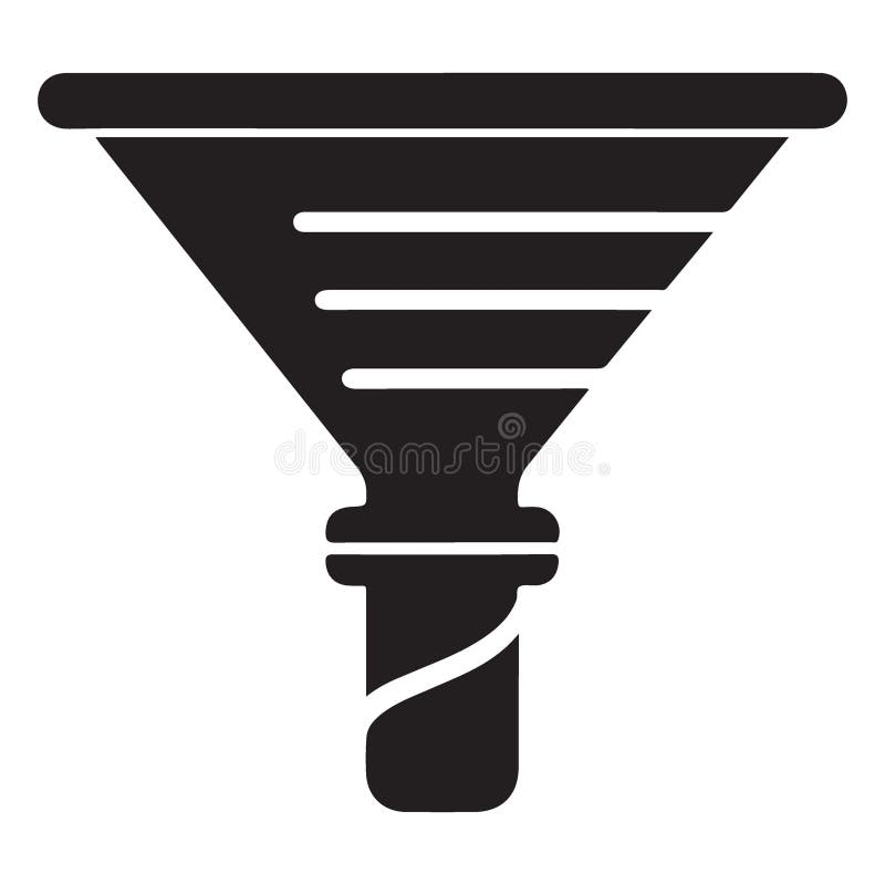 Kitchen Funnel Silhouette Vector Illustration for Cooking Concepts ...