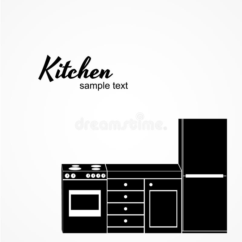 Cabinet Furniture Kitchen Set Interior Graphic Vector Logo Design Stock ...