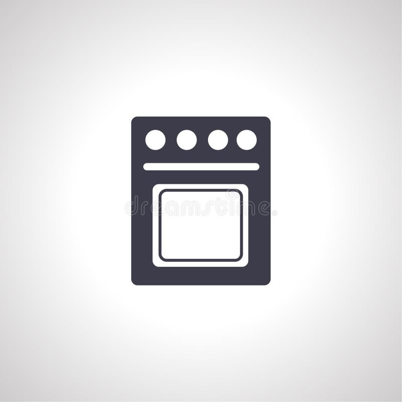Kitchen Gas Stove Cooker Icon. Stock Vector - Illustration of vector ...