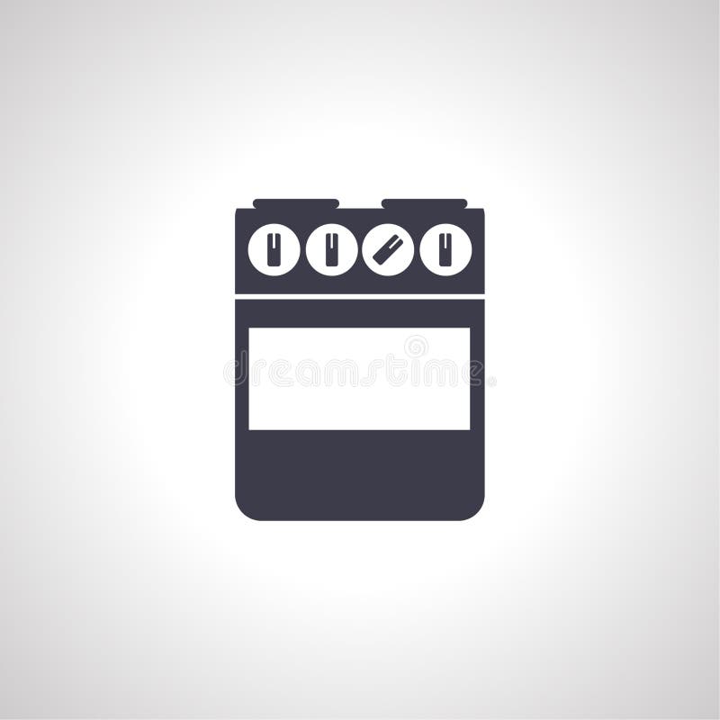 Kitchen Gas Stove Cooker Icon. Stock Vector - Illustration of domestic ...