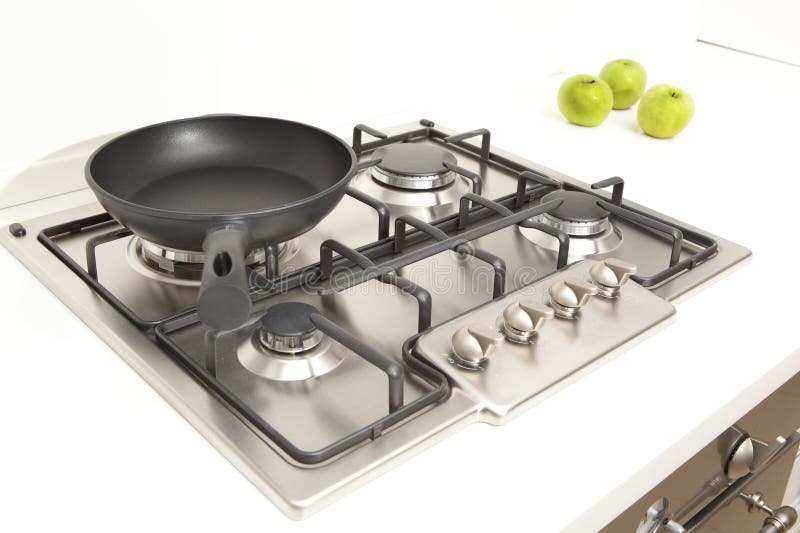 Kitchen Gas Stove in the Kitchen Stock Photo - Image of cook, closeup ...