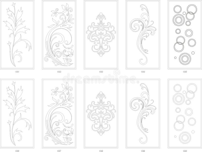 Kitchen Glass Design and MDF Jali Cutting Vector Stock Illustration ...