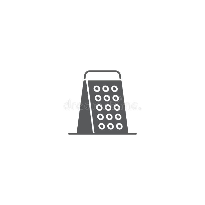 Kitchen Grater Vector Icon Symbol Isolated on White Background Stock ...