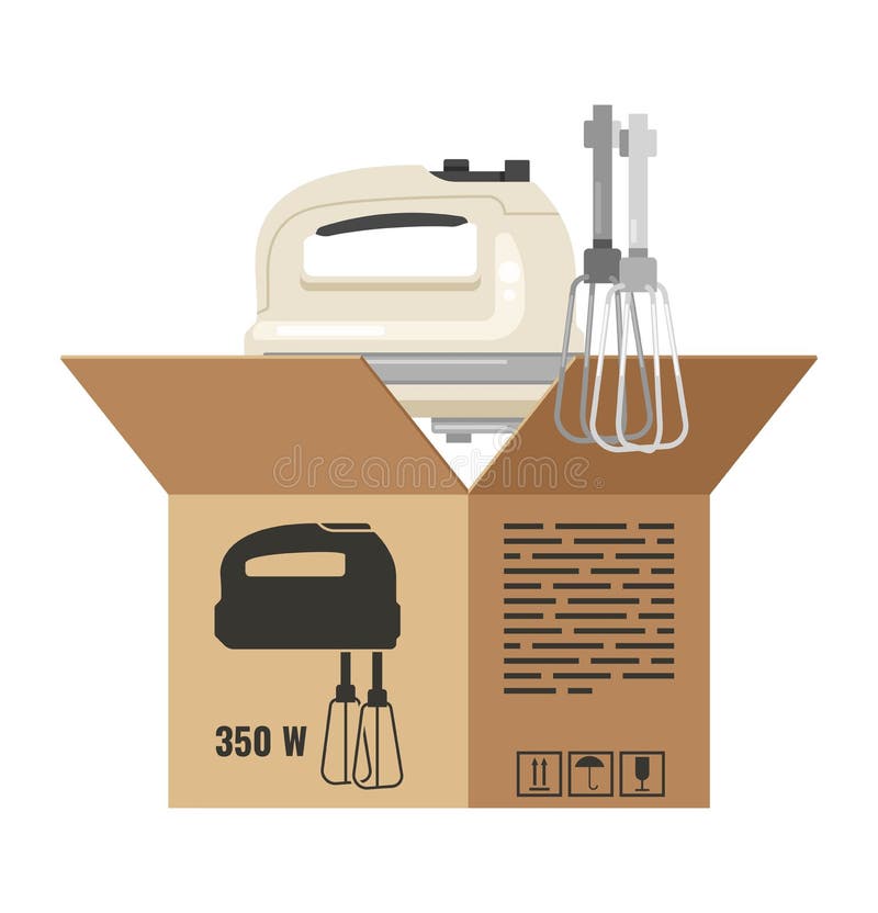 Kitchen Hand Mixer Vector Box Pack Design Stock Illustration ...