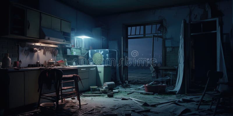 A Kitchen that Has Been Destroyed by a Fire. this Image Can Be Used To ...
