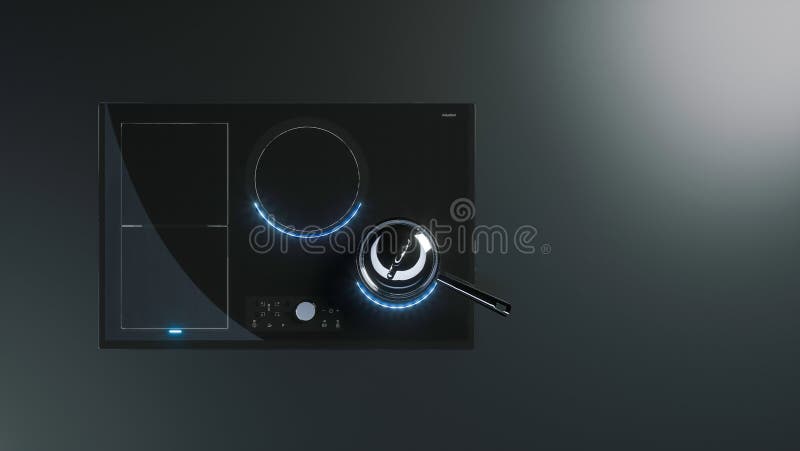 Kitchen hob, top view stock illustration. Illustration of design ...