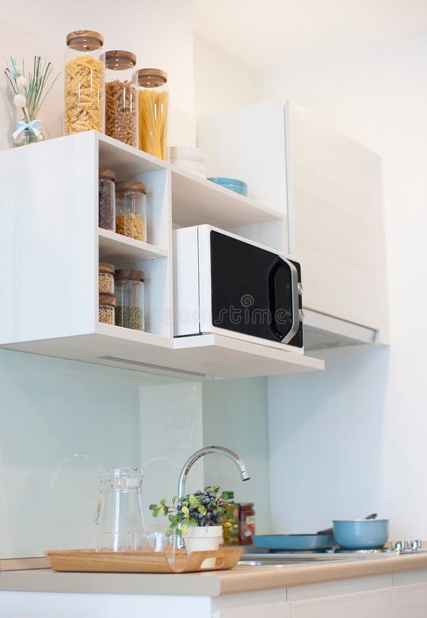 Kitchen at home with food stock image. Image of freshness - 47045111