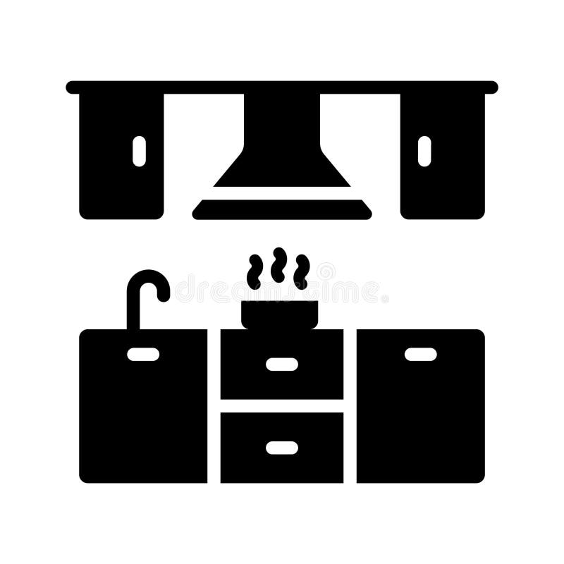 Kitchen Hood Icon Creatively Designed in Glyph Style Stock Illustration ...