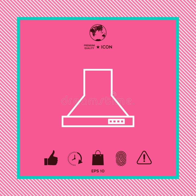 Kitchen hood linear icon stock vector. Illustration of simple - 106612751