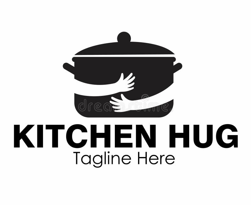 Kitchen Hug Logo Design Concept Stock Illustration - Illustration of ...