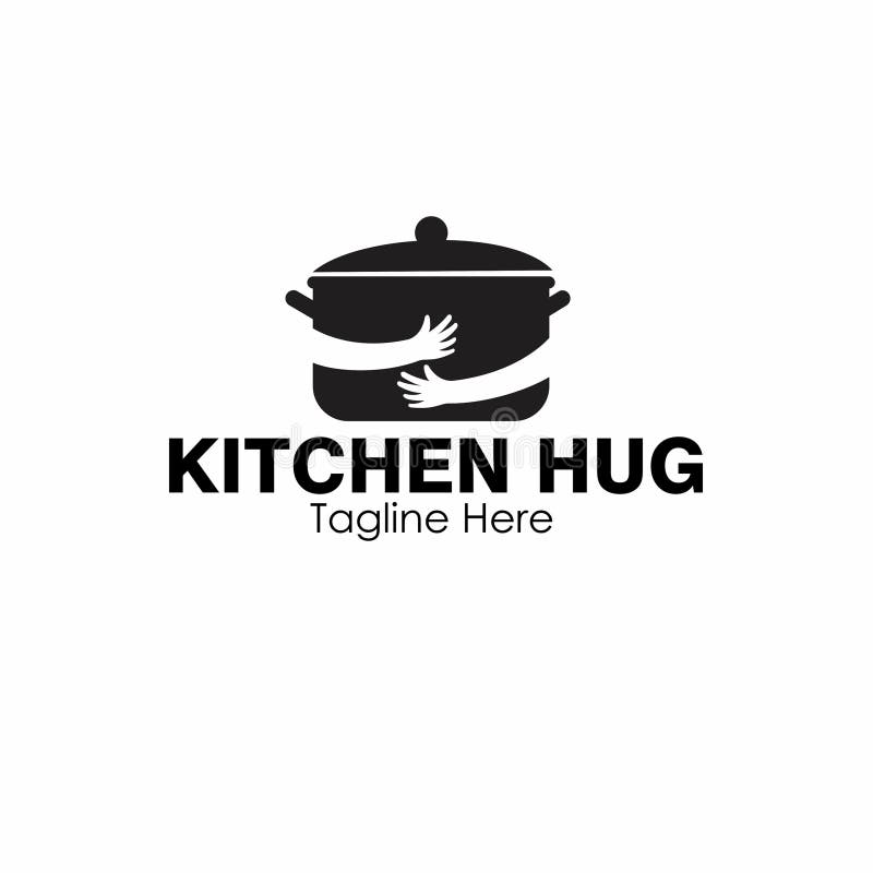 Kitchen Hug Logo Design Concept Stock Vector - Illustration of black ...