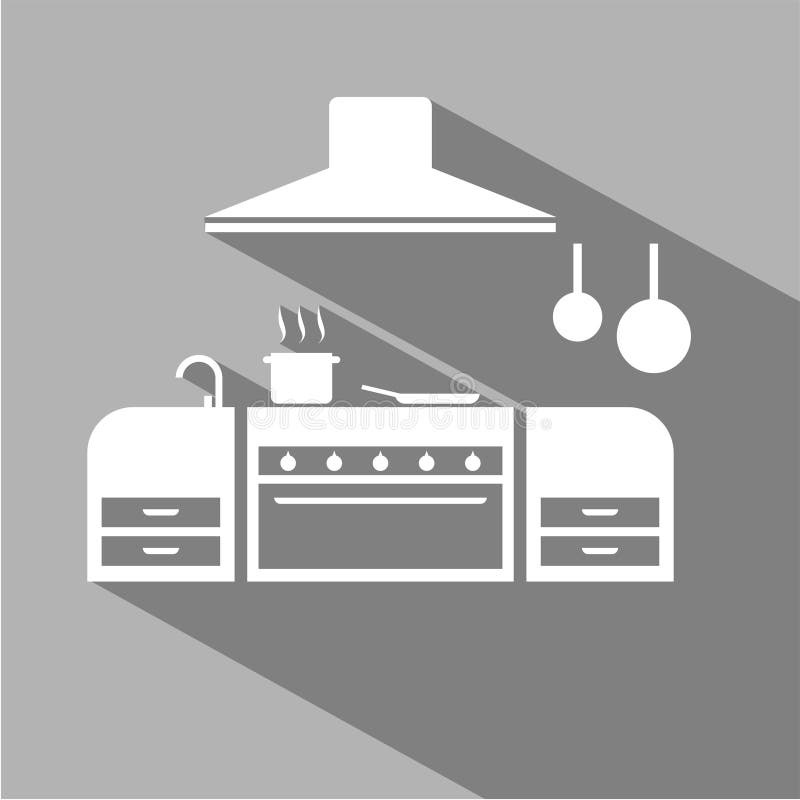 Kitchen icon stock vector. Illustration of cooking, home - 134349591