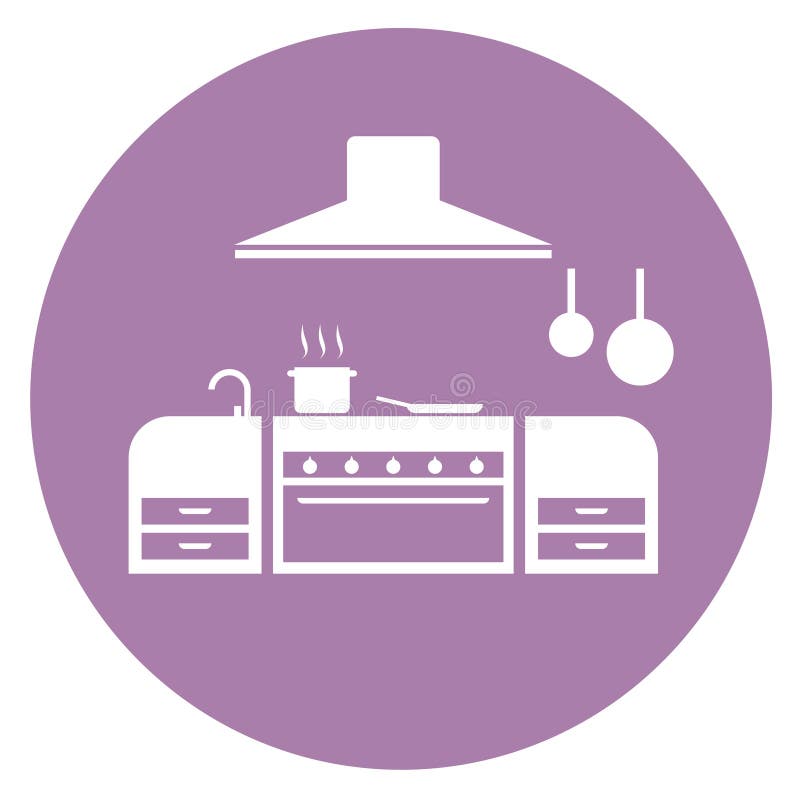 Kitchen icon stock vector. Illustration of cooking, home - 134349591