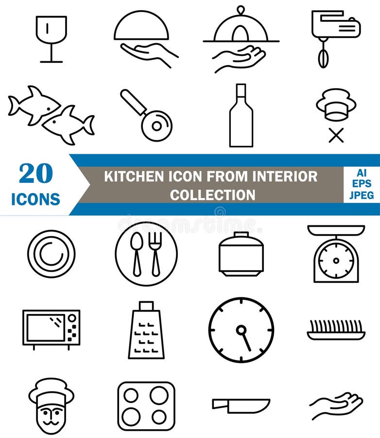 Kitchen Icon from Interior Collection Icons Vector Illustrator Set ...