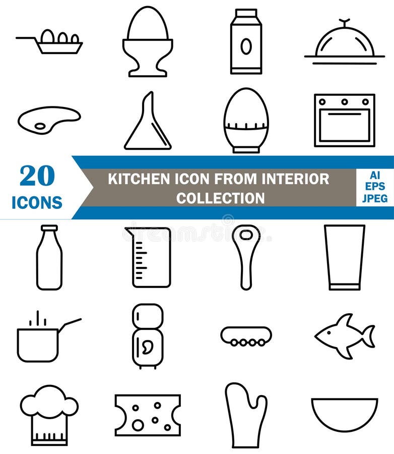 Kitchen Icon from Interior Collection Icons Vector Illustrator Set ...