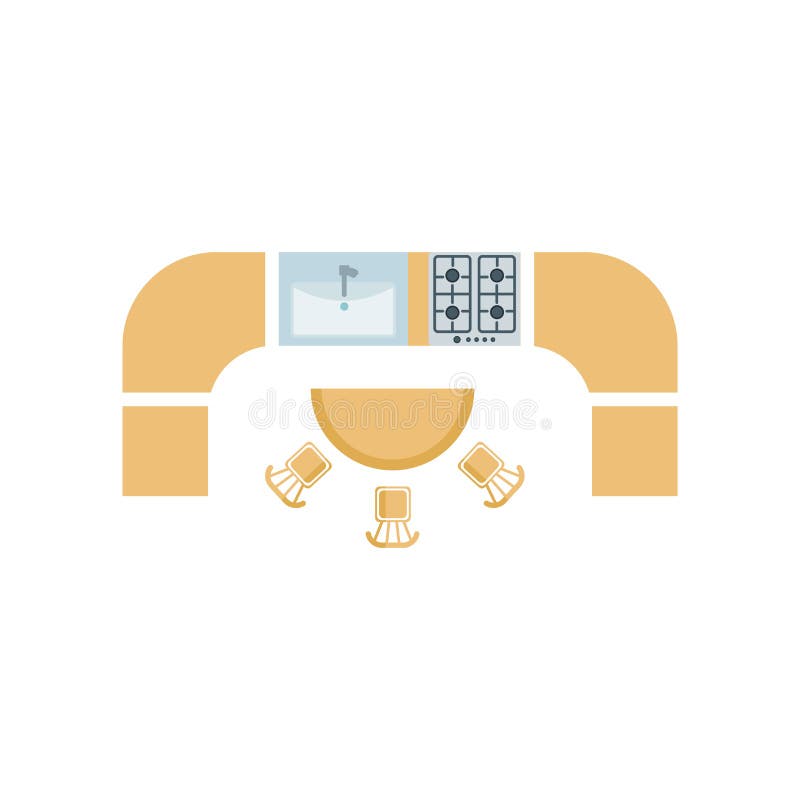 Kitchen Icon Vector Sign and Symbol Isolated on White Background Stock ...