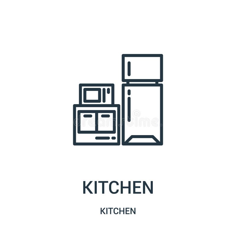 Kitchen Icon Vector from Kitchen Collection. Thin Line Kitchen Outline ...