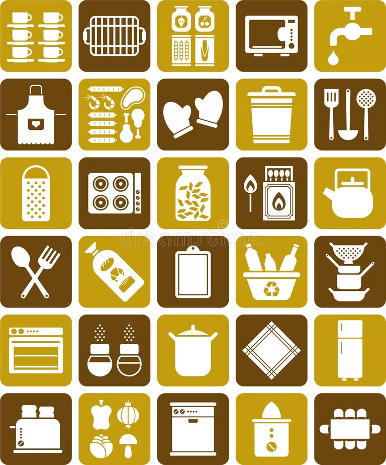 Kitchen Icons Stock Illustrations – 95,365 Kitchen Icons Stock ...