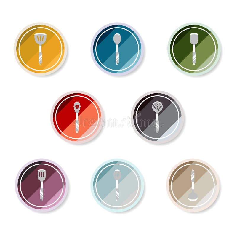 Kitchen Icons Set. Kitchen Utensils Icon Set. Tools for Cooking. Logo ...