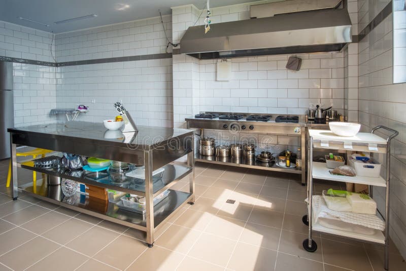 Kitchen Illuminated by the Sun Rays Stock Photo - Image of residential ...