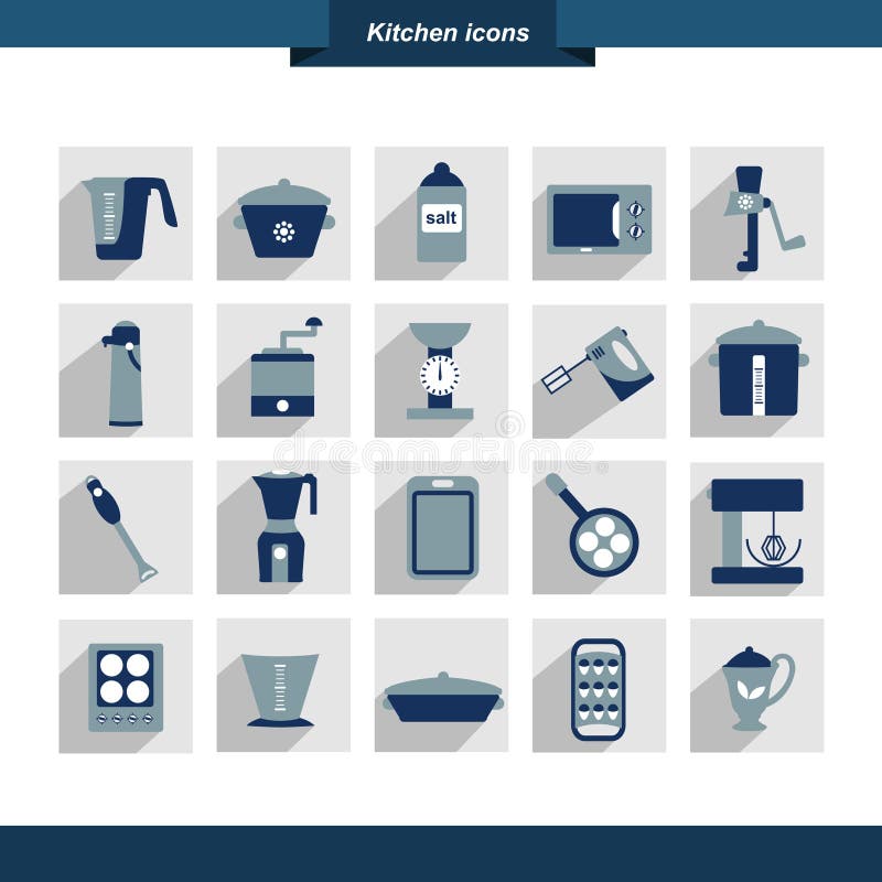 Kitchen Instrument Set. Collection of Cooking Tools Stock Vector ...