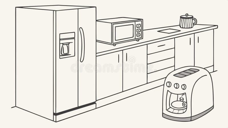 Kitchen Interior, Home and Cooking Space Vector Design Generative AI ...