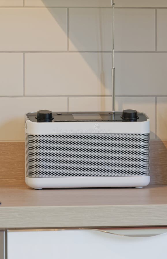 Kitchen Interior Neutral Colour Style and White Radio Stock Photo ...