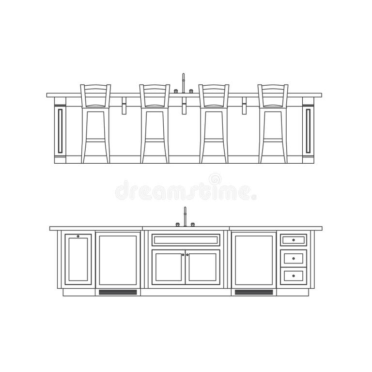 Kitchen Elevation Stock Illustrations – 1,104 Kitchen Elevation Stock ...
