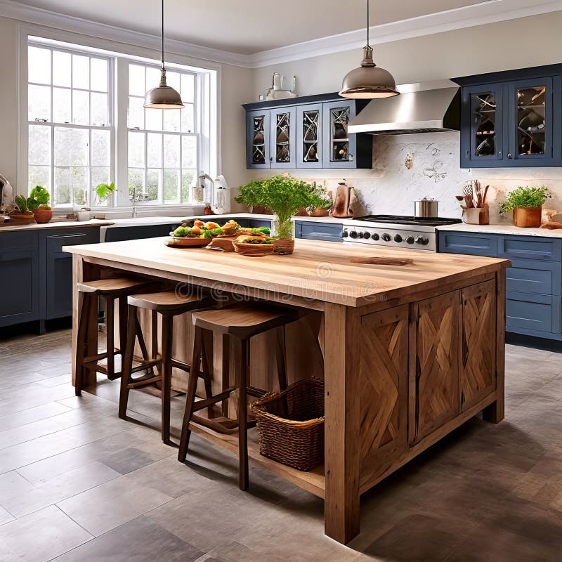 Kitchen Island a Freestanding Counter with Storage Seating or W Stock ...