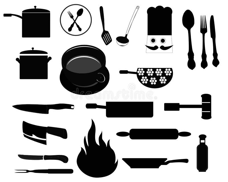 Kitchen utensils stock vector. Illustration of spoons - 4411900