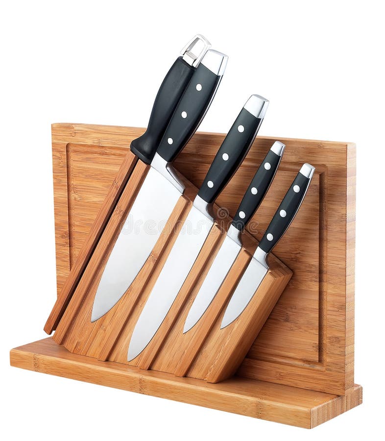 One Kitchen Knife on a White Background Stock Photo - Image of clipping ...